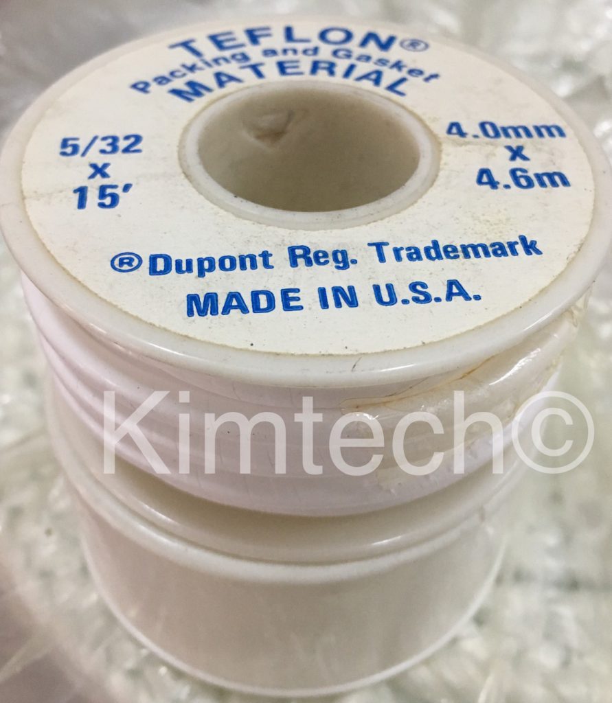 ปะเก็น PTFE Sealing Cord หรือ PTFE Valve Stem Packing ขนาด DIA 5/32 ...
